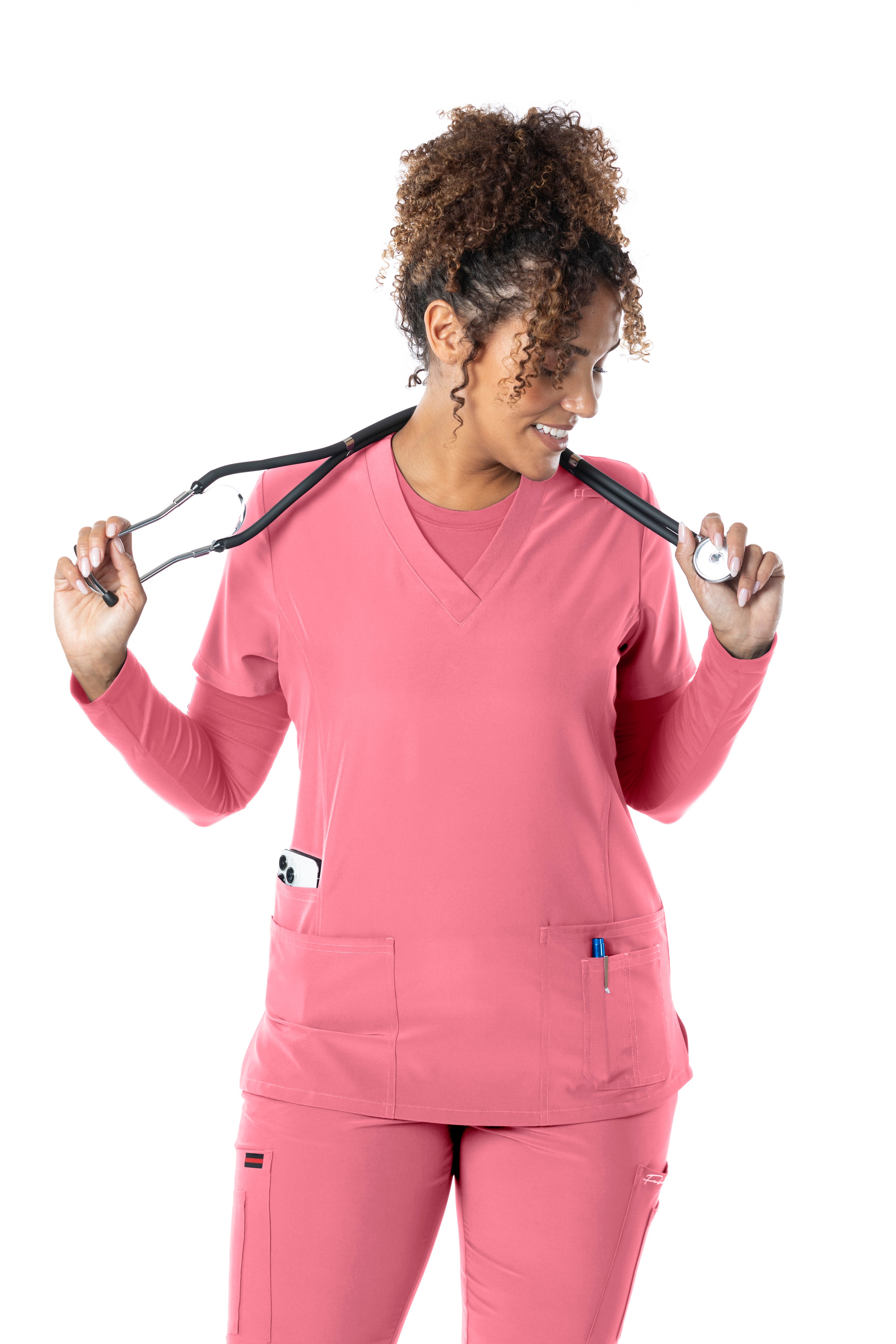 62-4202 FUBU Woman's Performance Scrub Top – Scrub Nation Canada